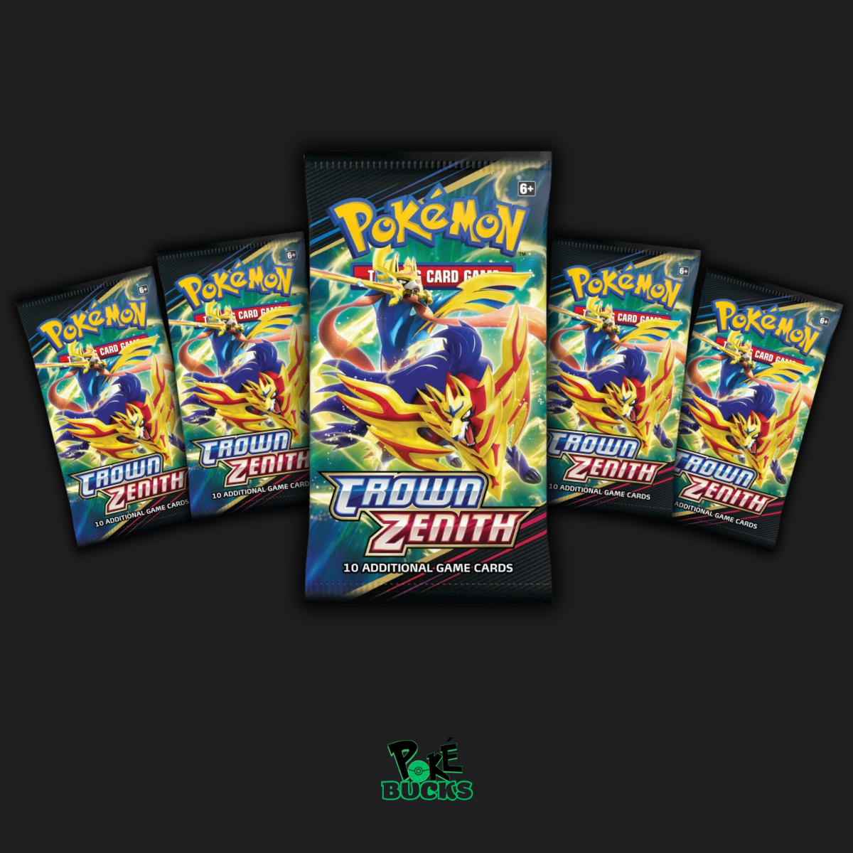 Crown Zenith - 5 Pokémon Booster Packs – Poké Bucks